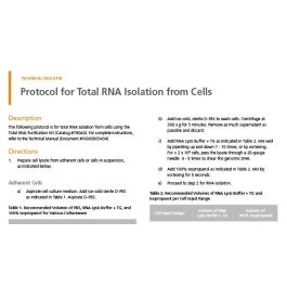 Protocol for Total RNA Isolation from Cells